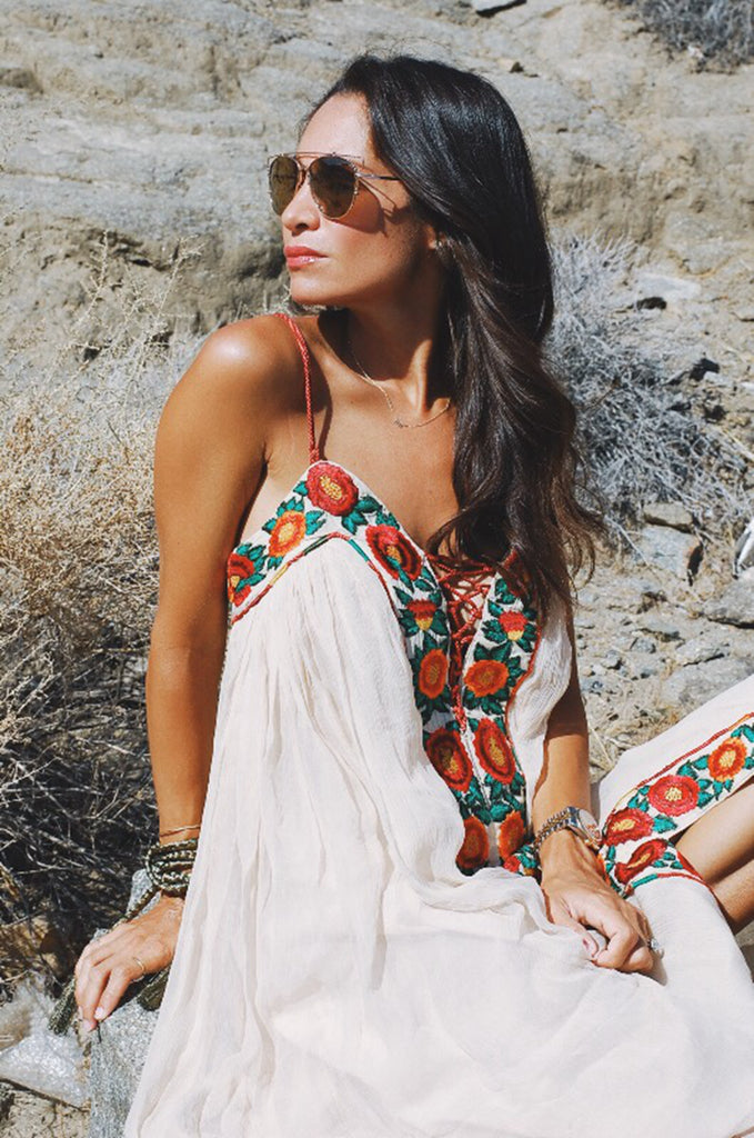 Vintage Gypsy Embroidery Amalfi Coast Beach dress – bohemiaberserka.com