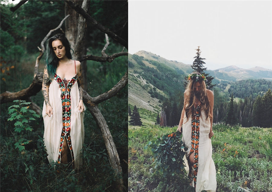 Vintage Gypsy Embroidery Amalfi Coast Beach dress – bohemiaberserka.com